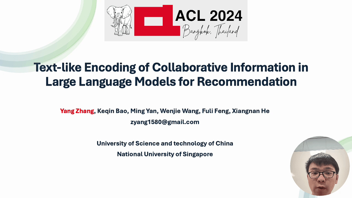 Underline Text Like Encoding Of Collaborative Information In Large Language Models For