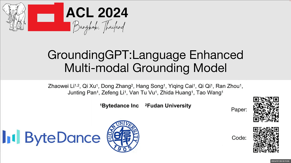 Underline | GroundingGPT: Language Enhanced Multi-modal Grounding Model