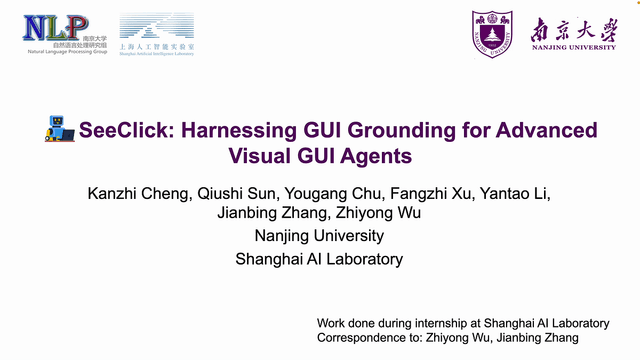 SeeClick: Harnessing GUI Grounding for Advanced Visual GUI Agents | Underline