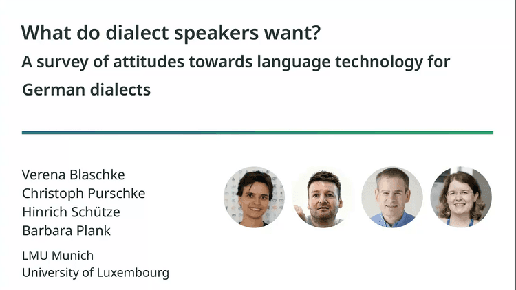 What Do Dialect Speakers Want? A Survey of Attitudes Towards Language Technology for German ...