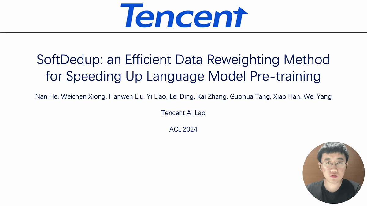 SoftDedup: an Efficient Data Reweighting Method for Speeding Up Language Model Pre-training ...