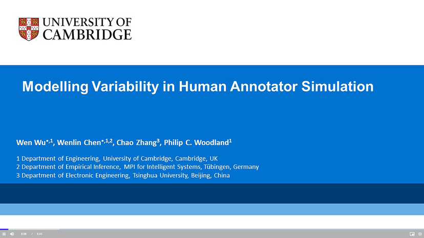 Underline | Modelling Variability in Human Annotator Simulation