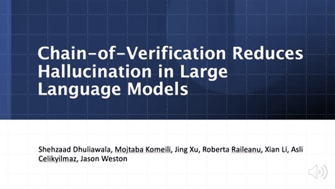 Chain-of-Verification Reduces Hallucination in Large Language Models | Underline