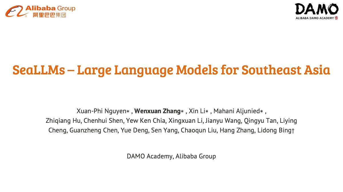 SeaLLMs - Large Language Models for Southeast Asia | Underline