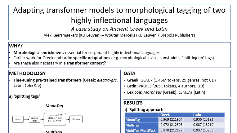 Underline | Adapting transformer models to morphological tagging of two ...