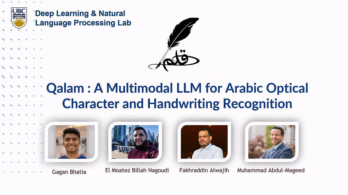 Qalam: A Multimodal LLM for Arabic Optical Character and Handwriting ...