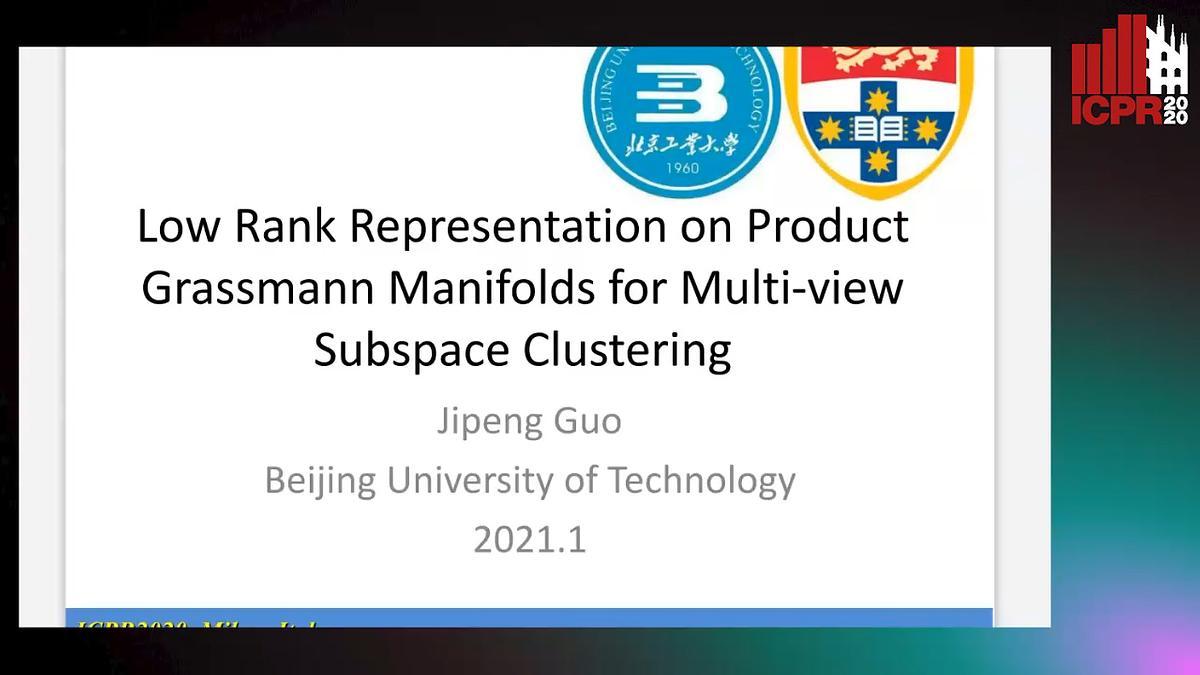 Underline | Low Rank Representation on Product Grassmann Manifolds for Multi-view Subspace ...