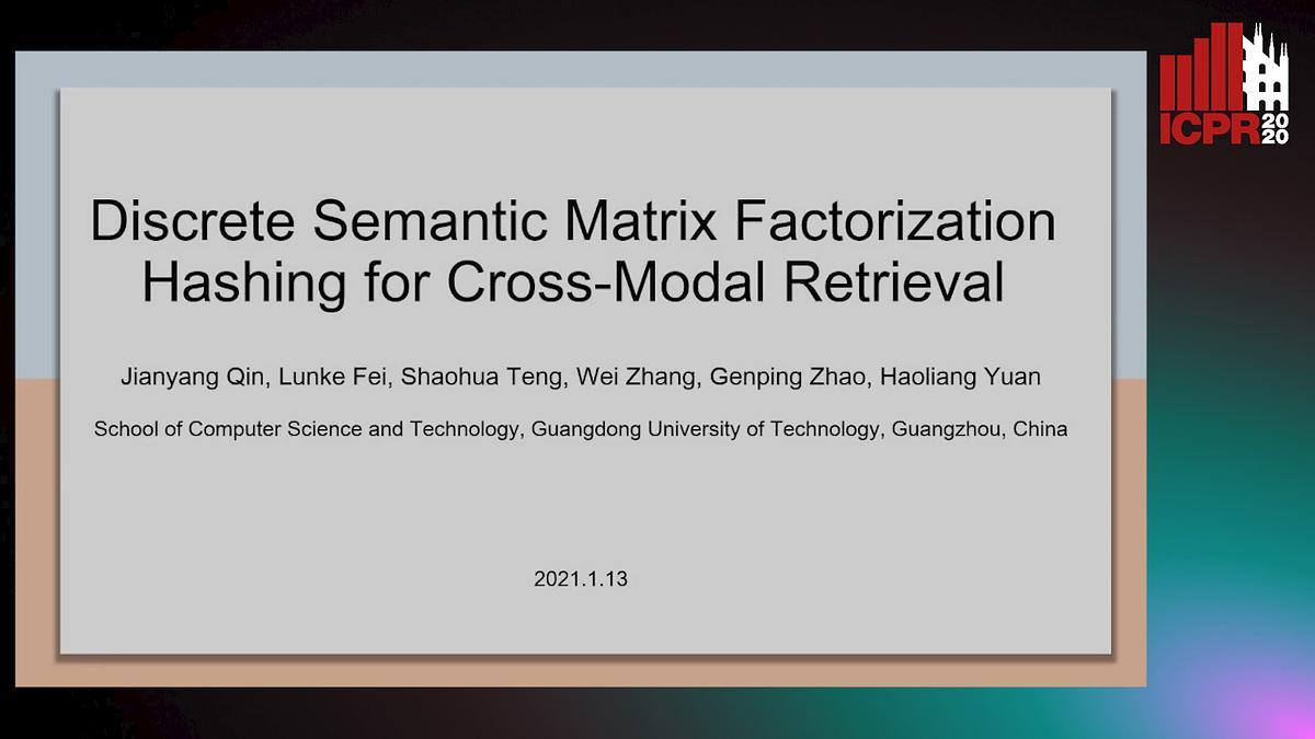 Underline Discrete Semantic Matrix Factorization Hashing For Cross Modal Retrieval
