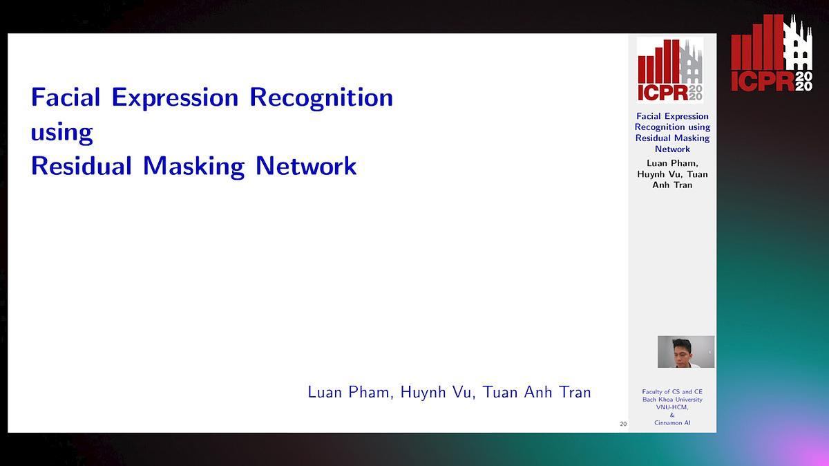 Facial Expression Recognition Using Residual Masking Network | Underline