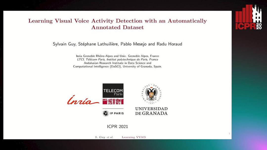 Learning Visual Voice Activity Detection with an Automatically Annotated Dataset | Underline