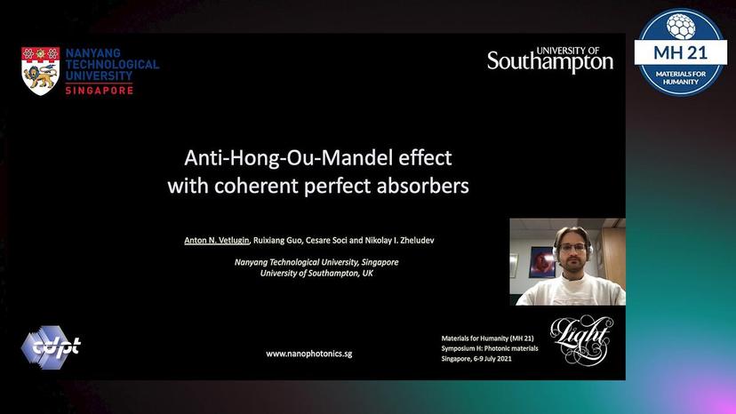 Underline | Anti-Hong-Ou-Mandel effect with coherent perfect absorbers