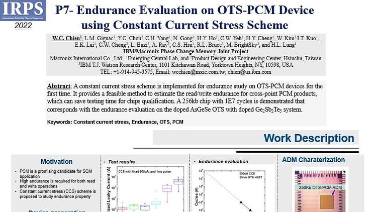 Endurance Evaluation on OTS-PCM Device using Constant Current Stress ...