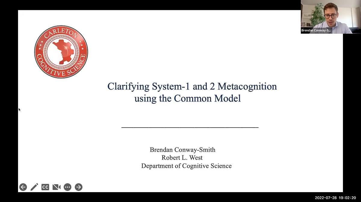 Underline | Clarifying Metacognition System 1 & 2 with the Common Model