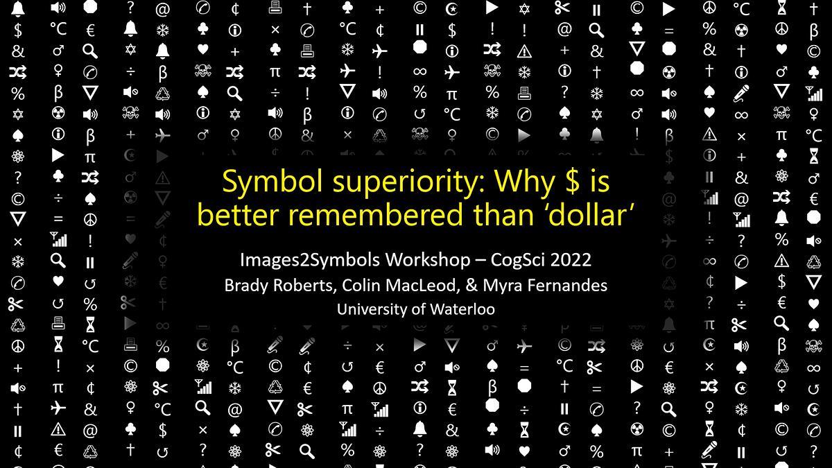 Underline | Symbol superiority: Why $ is better remembered than 'dollar'
