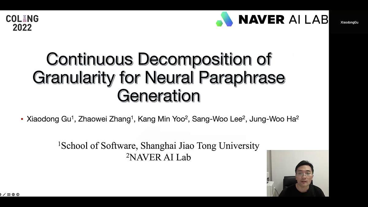 Underline | Continuous Decomposition of Granularity for Neural Paraphrase Generation