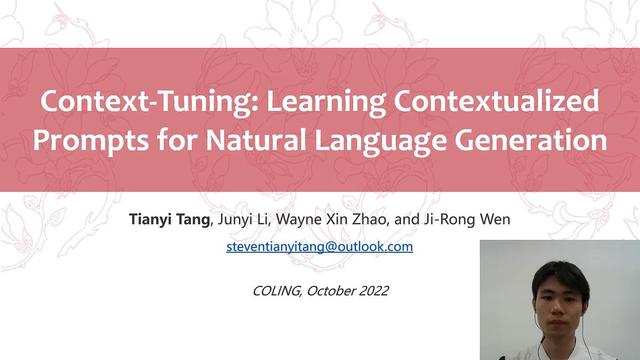 Underline Context Tuning Learning Contextualized Prompts For Natural Language Generation