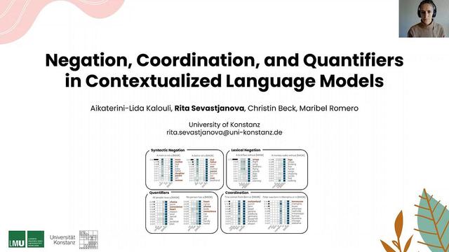 Underline Negation Coordination And Quantifiers In Contextualized Language Models