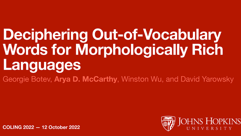 Deciphering and Characterizing Out-of-Vocabulary Words for ...