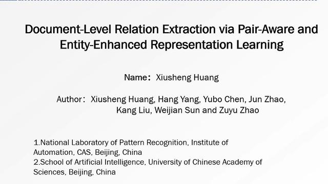 Underline Document Level Relation Extraction Via Pair Aware And Entity Enhanced Representation