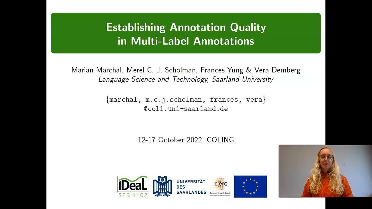 Underline | Establishing annotation quality in multi-label annotations