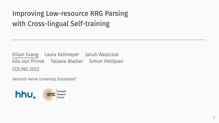 Underline Improving Low Resource Rrg Parsing With Cross Lingual Self Training