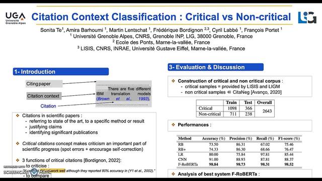 Underline | Citation Context Classification: Critical vs Non-critical