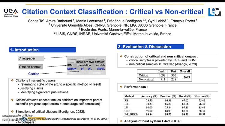 Underline | Citation Context Classification: Critical vs Non-critical