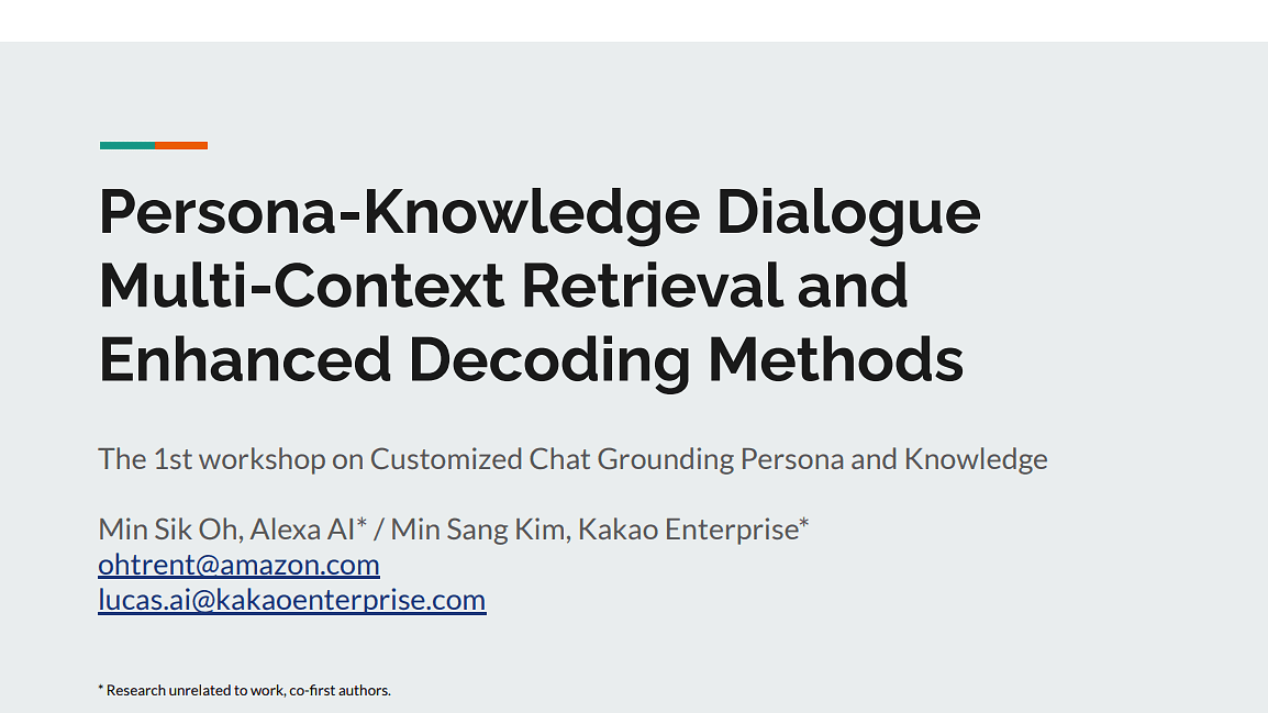 Underline | Persona-Knowledge Dialogue Multi-Context Retrieval and ...