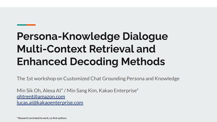 Underline | Persona-Knowledge Dialogue Multi-Context Retrieval and Enhanced Decoding Methods