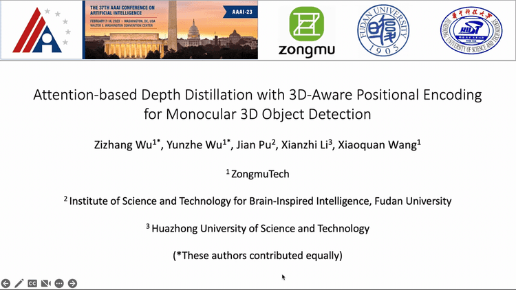Underline Attention Based Depth Distillation With 3d Aware Positional