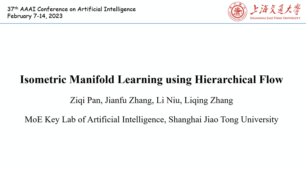 Underline | Isometric Manifold Learning using Hierarchical Flow