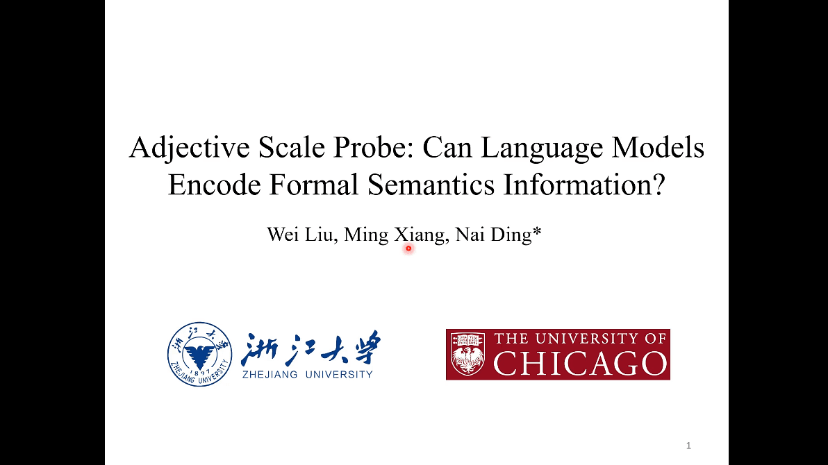 Underline | Adjective Scale Probe: Can Language Models Encode Formal Semantics Information?