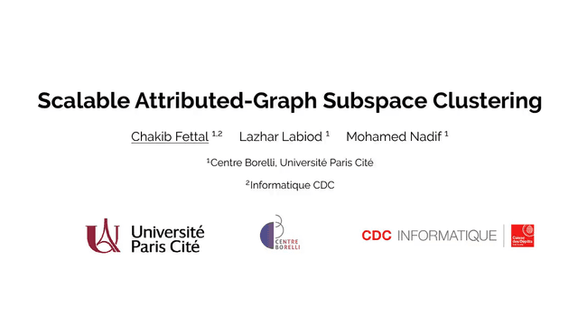 Underline | Scalable Attributed-Graph Subspace Clustering