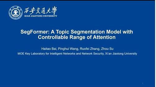Underline | SegFormer: A Topic Segmentation Model with Controllable ...
