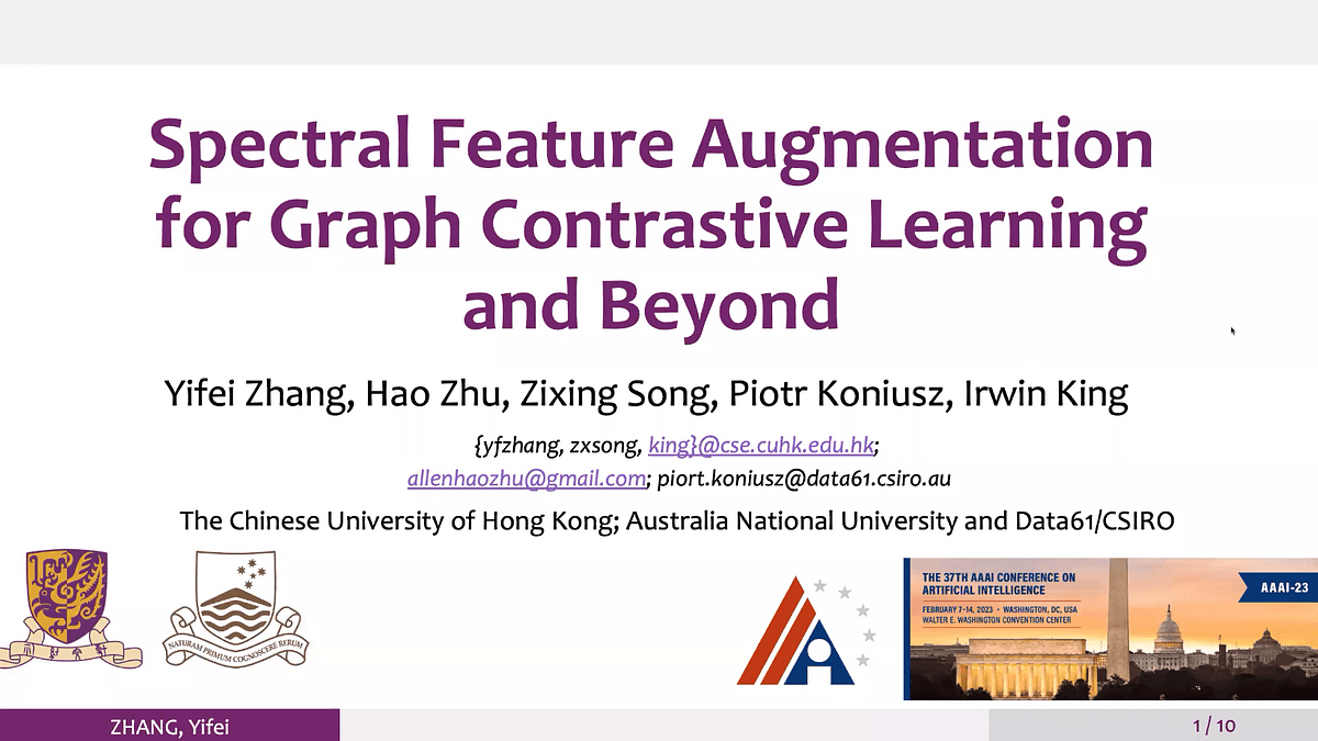 Underline | Spectral Feature Augmentation for Graph Contrastive Learning and Beyond