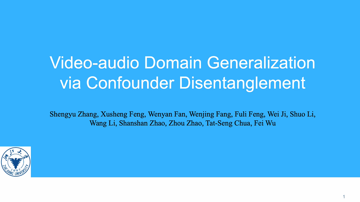Underline Video Audio Domain Generalization Via Confounder
