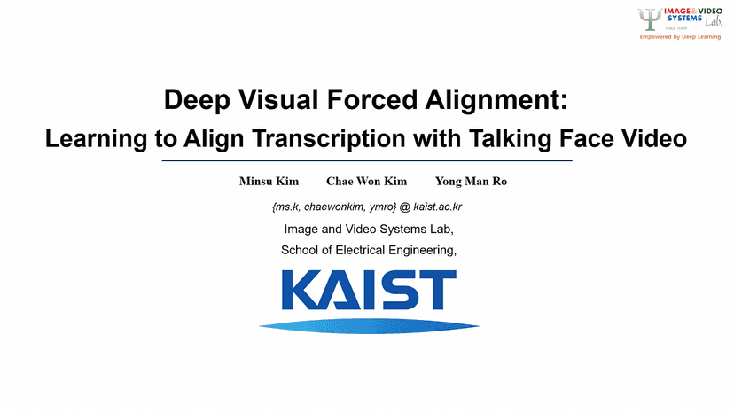 Underline | Deep Visual Forced Alignment: Learning to Align ...