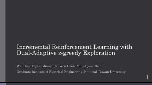 Underline | Incremental Reinforcement Learning with Dual-Adaptive ε-greedy Exploration