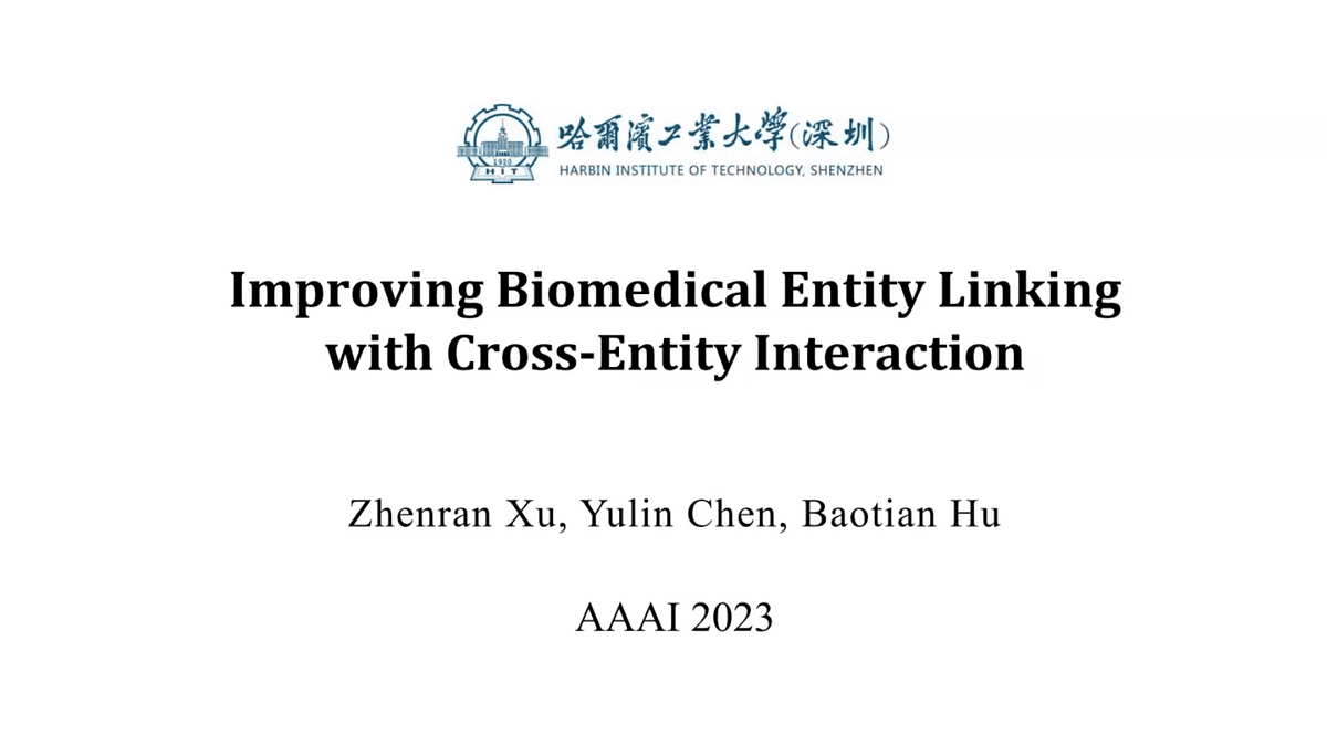 Underline Improving Biomedical Entity Linking With Cross Entity Interaction 9362