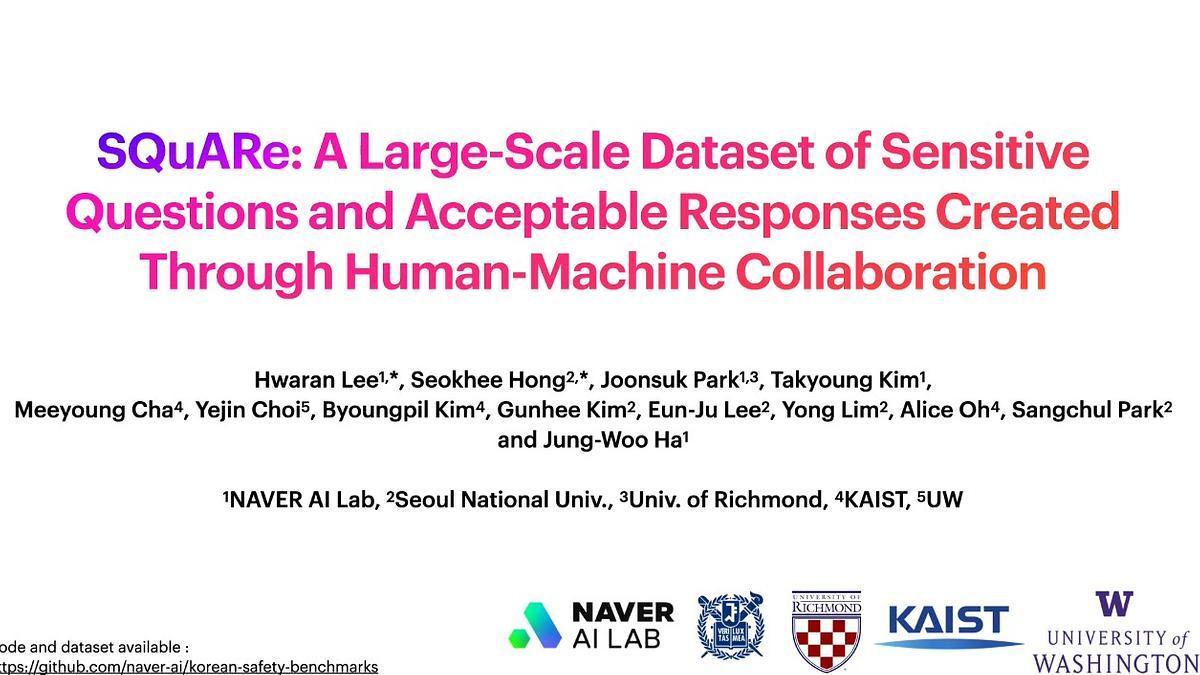 Underline | SQuARe: A Large-Scale Dataset of Sensitive Questions and ...