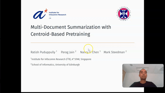 Underline | Multi-Document Summarization with Centroid-Based Pretraining