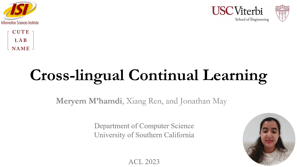 Cross-lingual Continual Learning | Underline