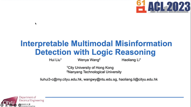 Underline | Interpretable Multimodal Misinformation Detection with Logic Reasoning