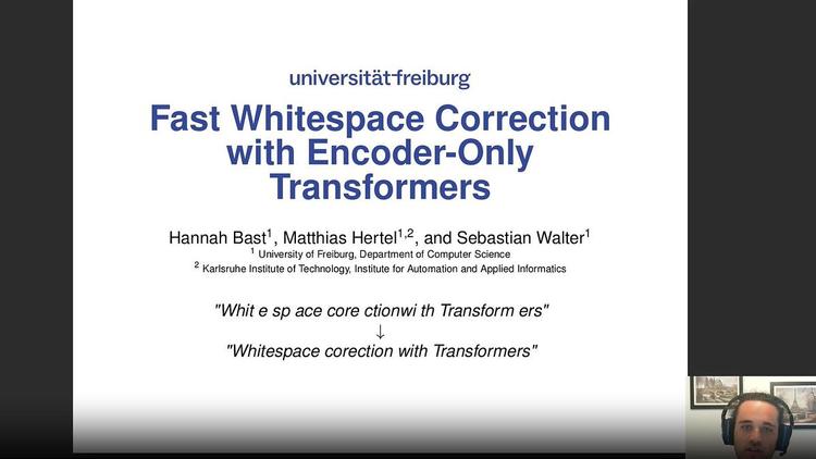 Underline Fast Whitespace Correction With Encoder Only Transformers