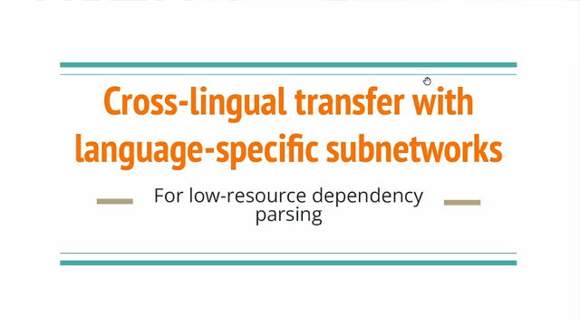 Underline Cross Lingual Transfer With Language Specific Subnetworks For Low Resource