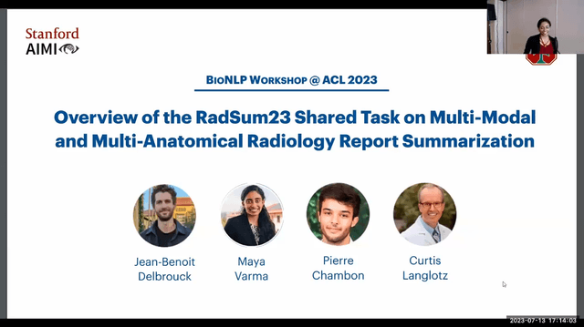 Underline Overview Of The Radsum23 Shared Task On Multi Modal And Multi Anatomical Radiology