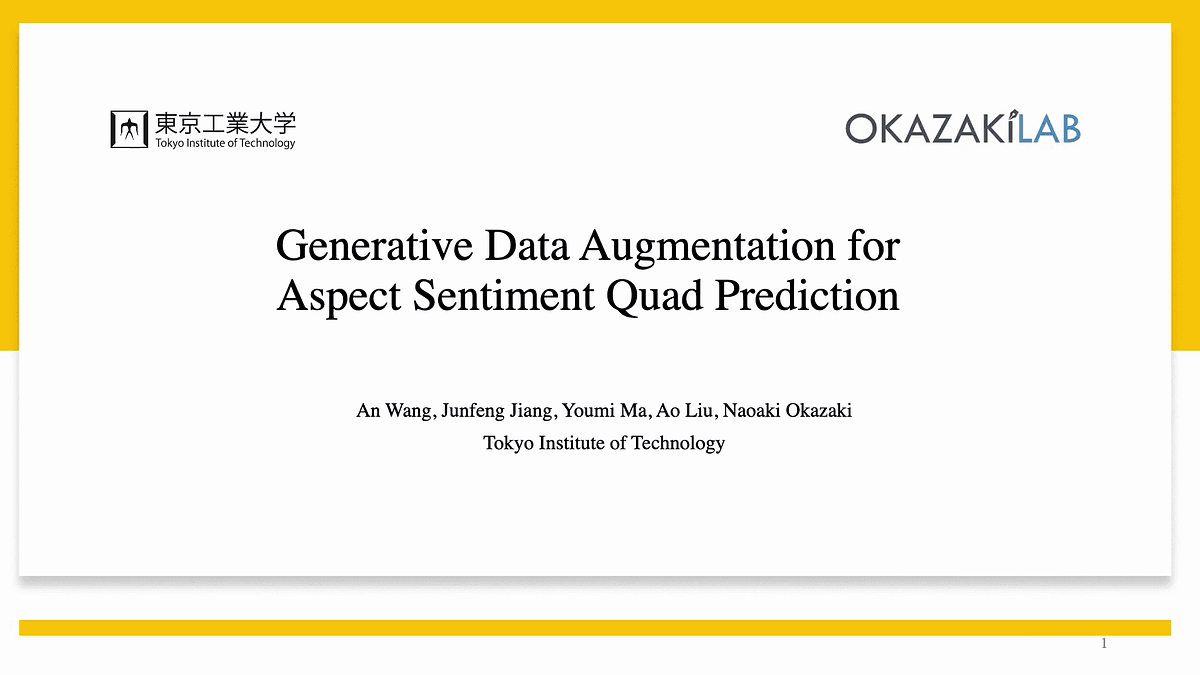 Generative Data Augmentation for Aspect Sentiment Quad Prediction | Underline
