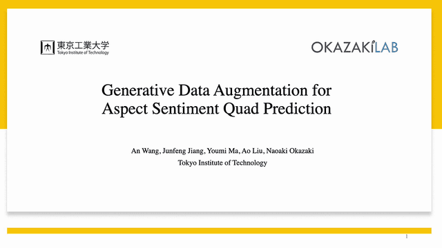 Generative Data Augmentation for Aspect Sentiment Quad Prediction | Underline