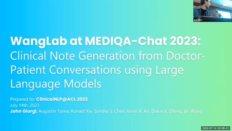 Underline | WangLab at MEDIQA-Chat 2023: Clinical Note Generation from Doctor-Patient ...