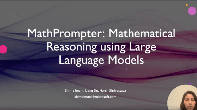 Underline Mathprompter Mathematical Reasoning Using Large Language